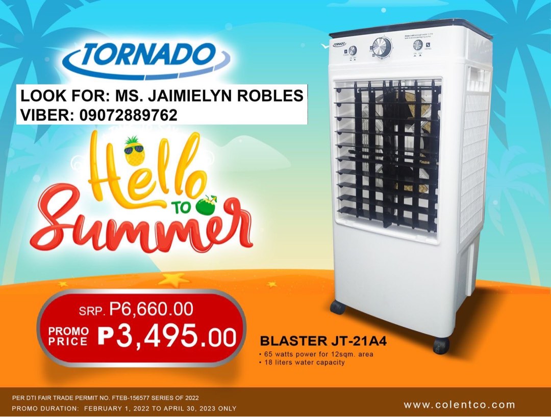 Air Cooler JT-21A4, TV & Home Appliances, Air Conditioning and Heating ...