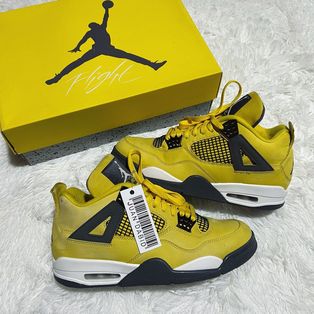 AIR JORDAN 4 LIGHTNING, Men's Fashion, Footwear, Sneakers on Carousell