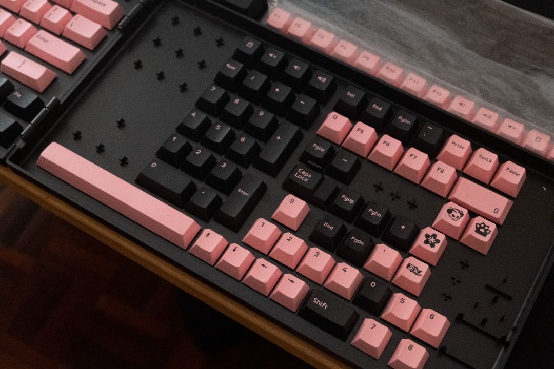 Akko Black & Pink Keycap Set, Computers & Tech, Parts & Accessories ...