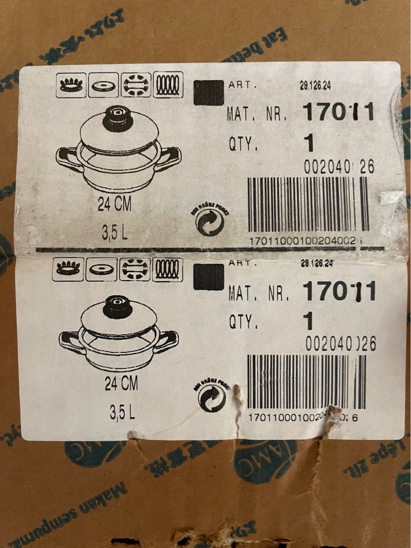 AMC Stainless Steel Induction Pot 24cm 3.5L, Furniture & Home Living ...