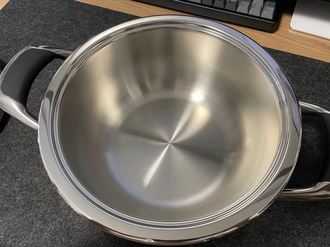 AMC Stainless Steel Induction Pot 20cm 2.6L with Steamer Pot, Furniture ...