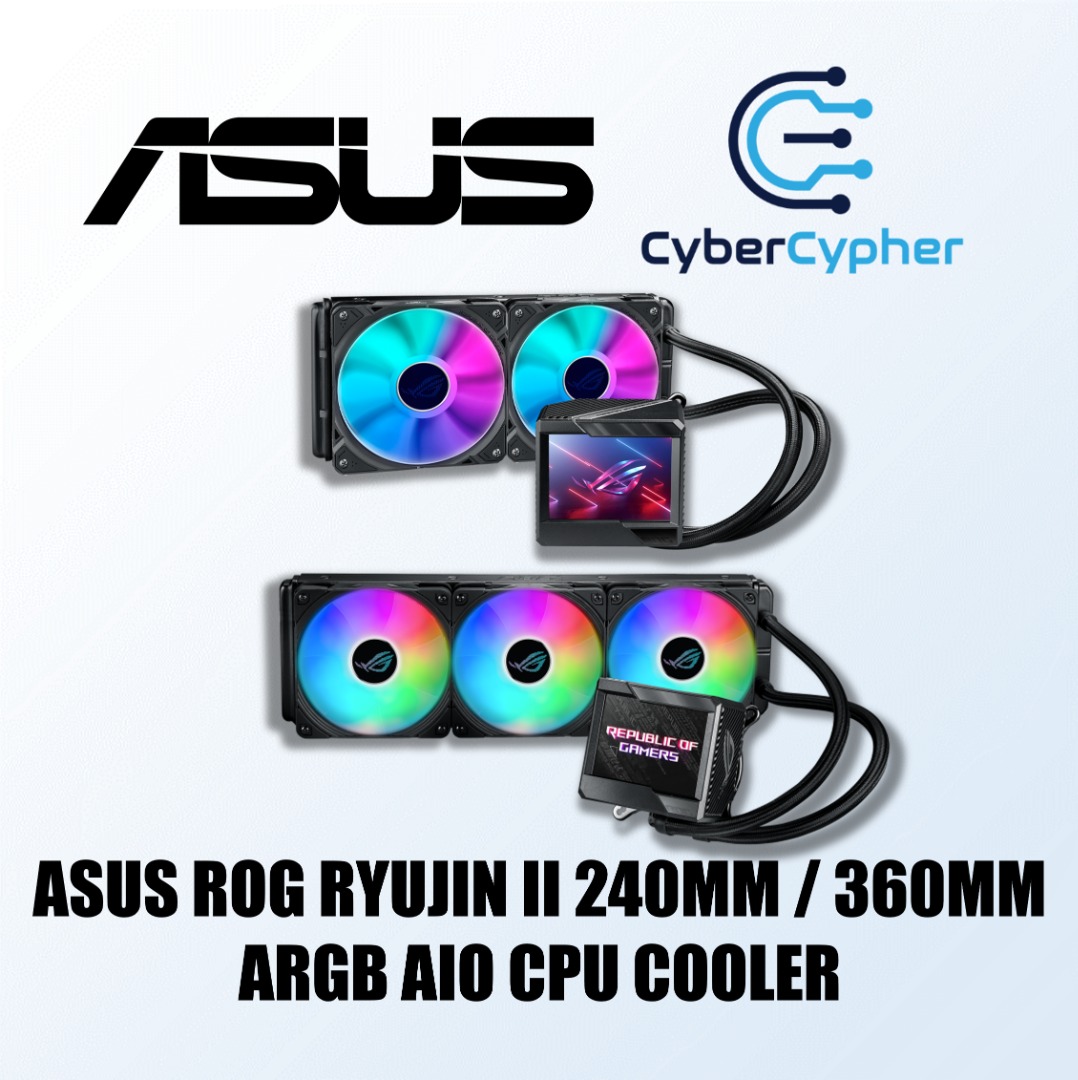 ASUS ROG RYUJIN II 240MM / 360MM ARGB AIO CPU COOLER, Computers & Tech ...