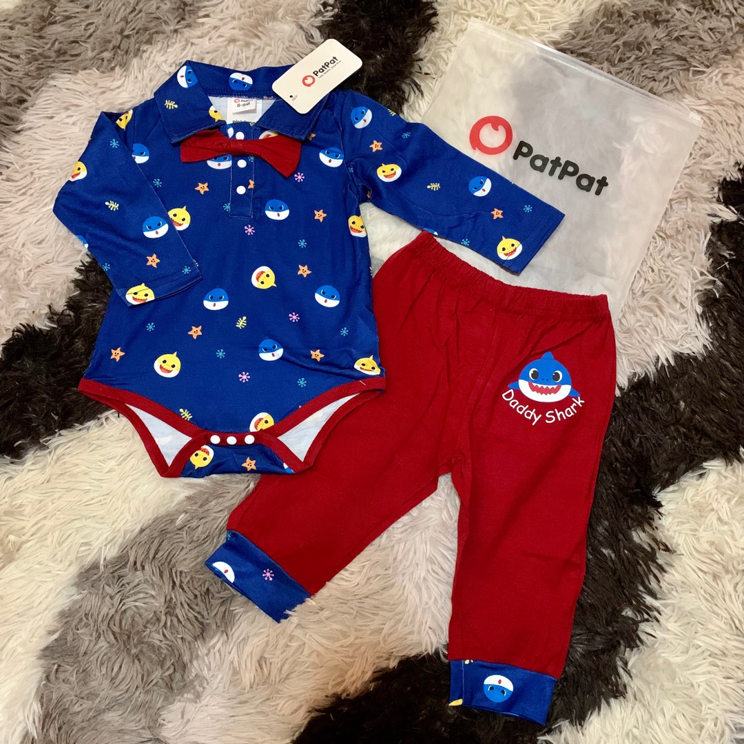 Baby Shark Terno, Babies & Kids, Babies & Kids Fashion on Carousell