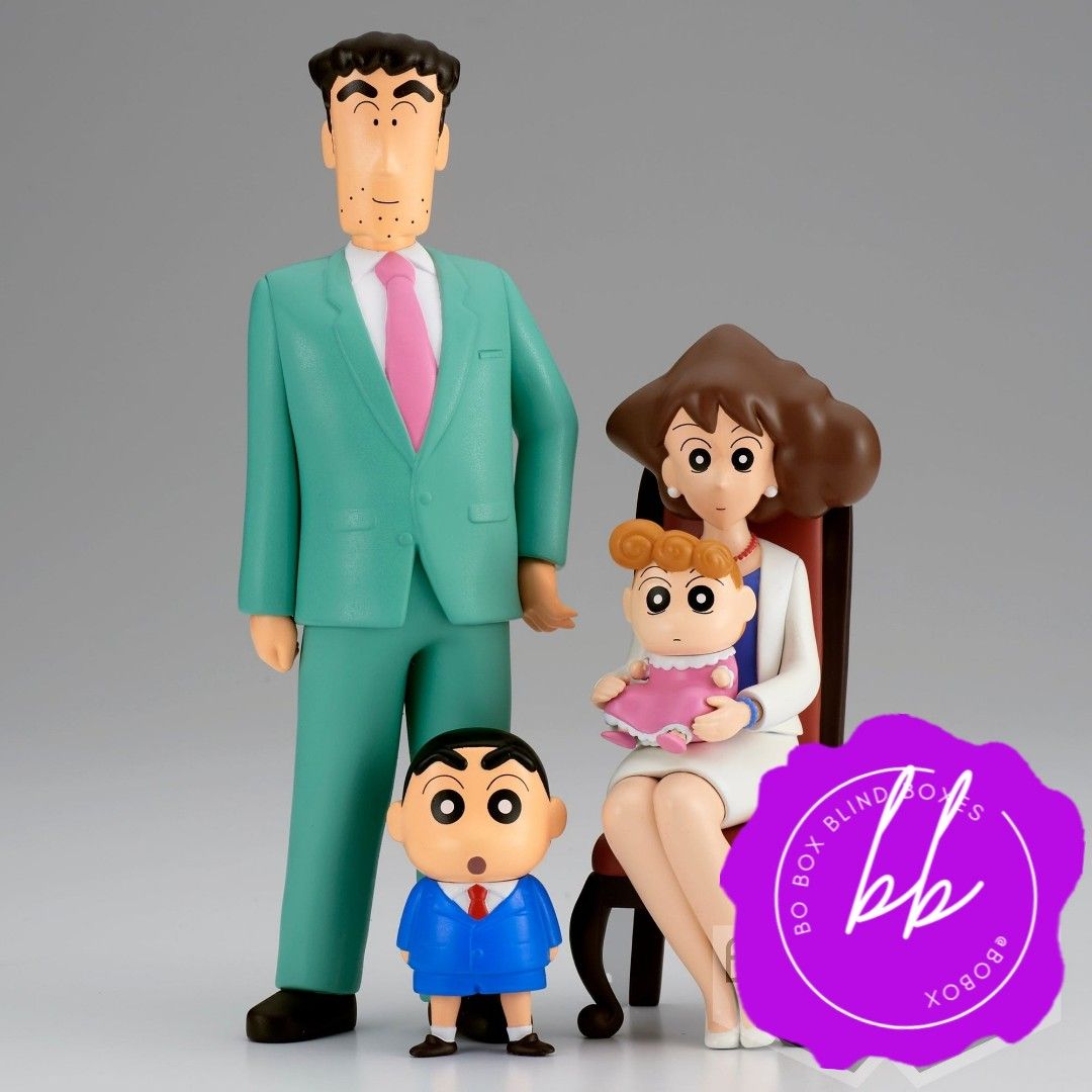 [BANPRESTO] CRAYON SHINCHAN FAMILY PHOTO FULL SET FIGURINES, Hobbies ...