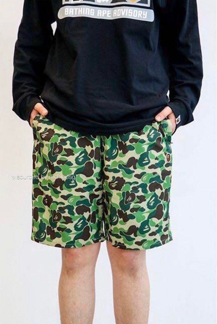 BAPE ABC CAMO BEACH SHORTS, Men's Fashion, Bottoms, Shorts on Carousell