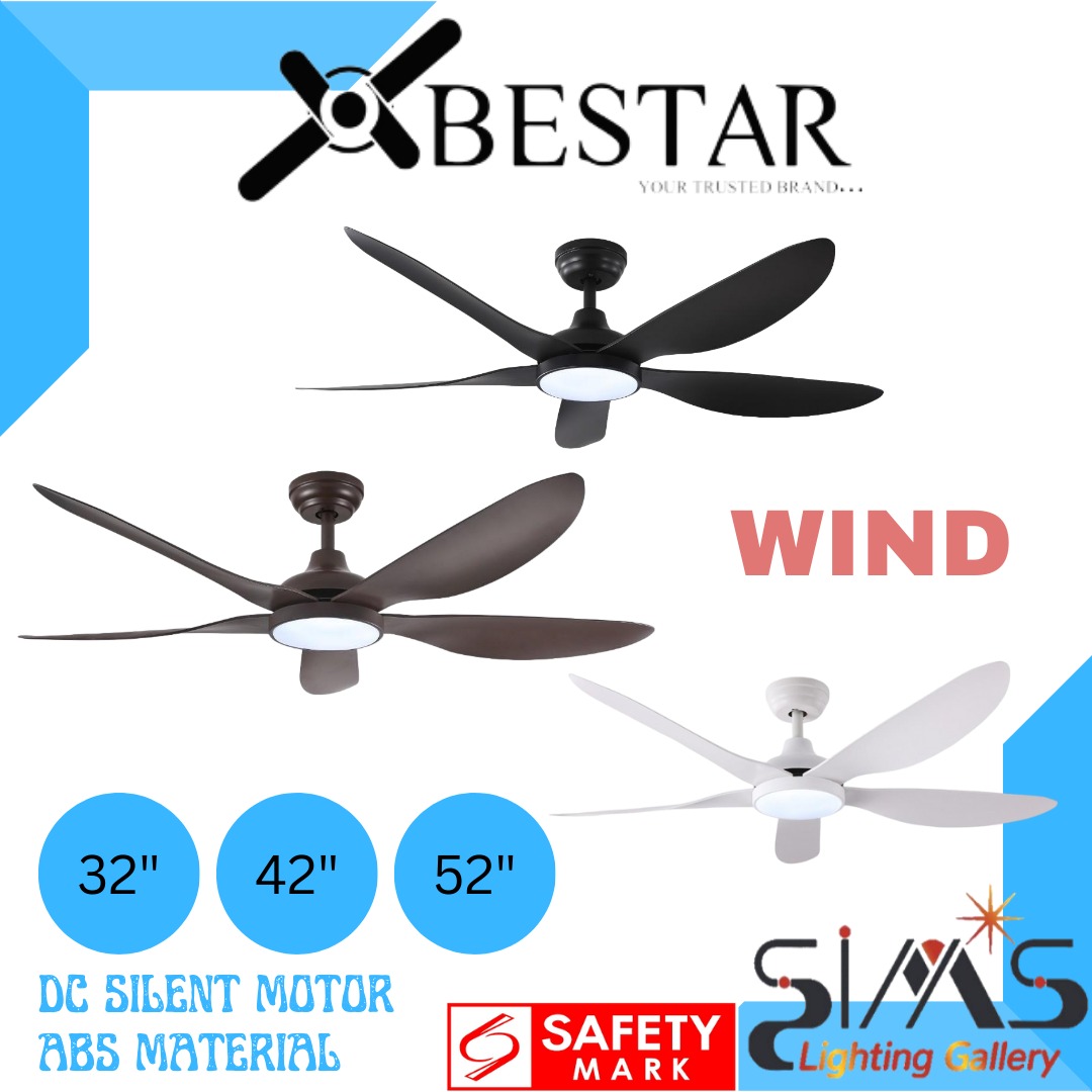 Bestar Wind Ceiling Fan, Furniture & Home Living, Lighting & Fans, Fans ...