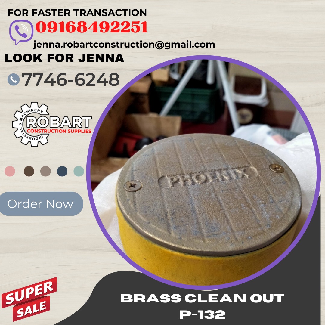brass clean out P-132 4'', Commercial & Industrial, Construction Tools ...