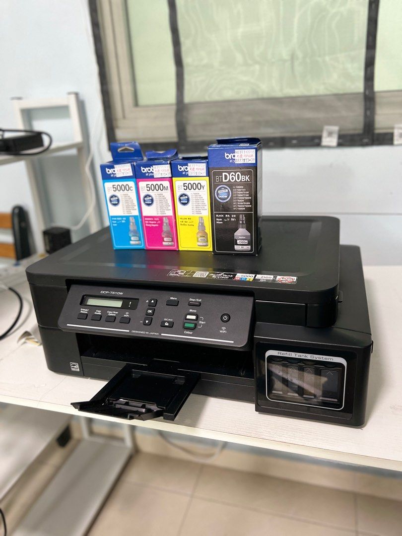 Brother DCP-T510W multifunction printer with refills, Computers & Tech ...