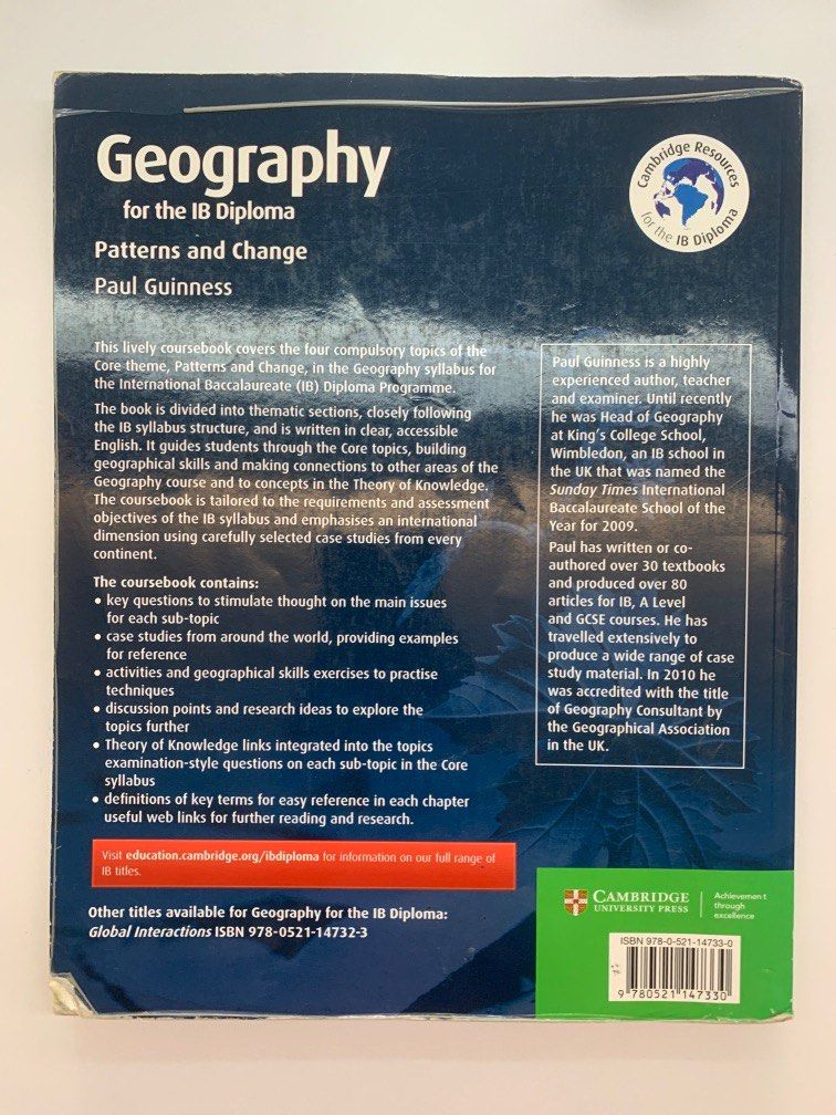 Cambridge Geography for IB Patterns and Change textbook, Hobbies & Toys, Books & Magazines ...