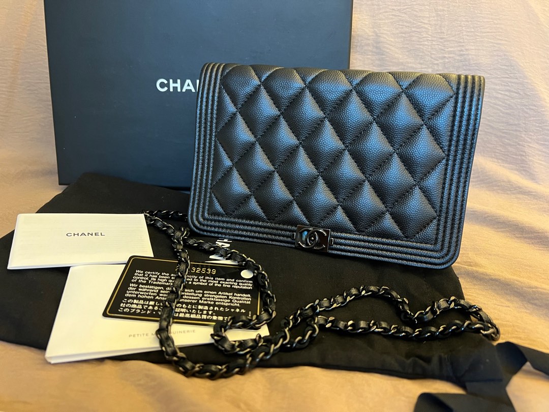Chanel Boy WOC in Caviar Leather _ So Black, Luxury, Bags & Wallets on ...