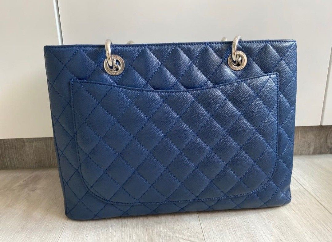 Chanel GST in Navy Blue SHW, Luxury, Bags & Wallets on Carousell