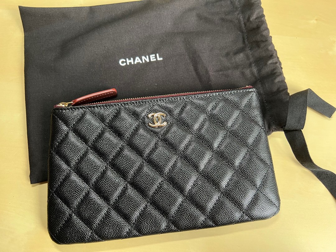 Chanel Small O case Black Caviar GHW, Luxury, Bags & Wallets on Carousell