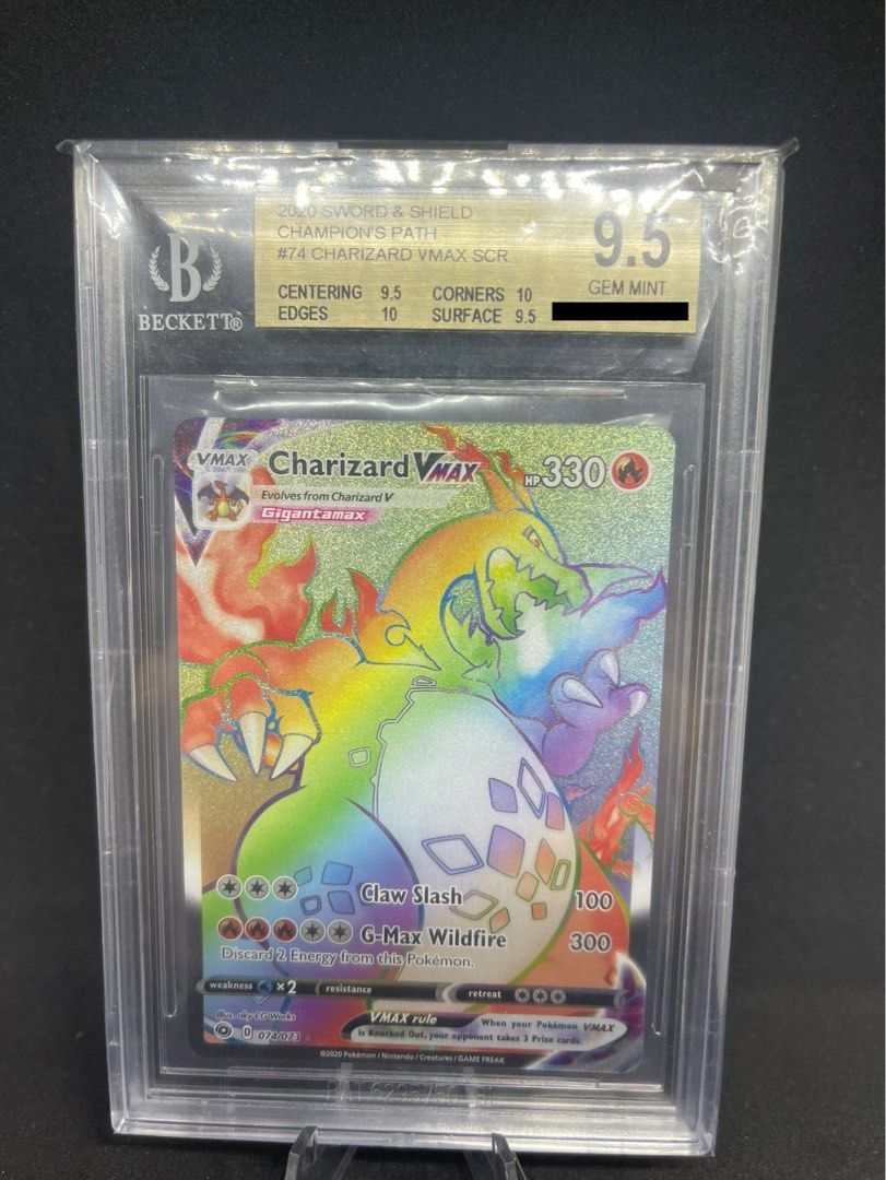 Sword & Shield - Charizard VMAX ( Secret ) 074/073 BGS 9.5 , Hobbies ...