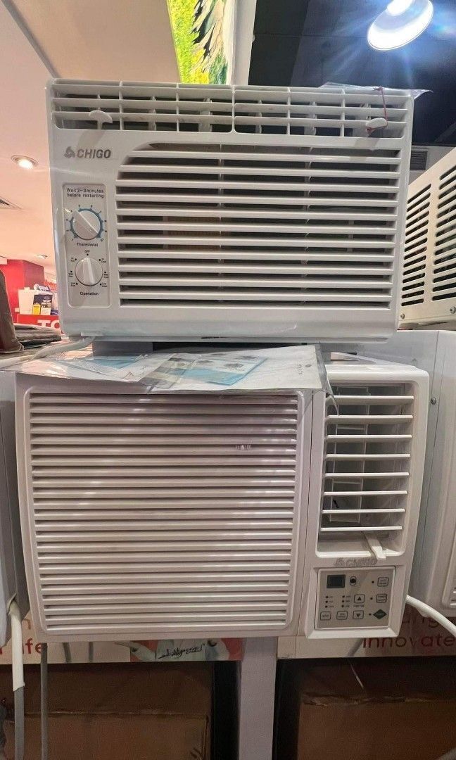 CHIGO WINDOW TYPE AIRCON (MANUAL AND REMOTE TYPE), TV & Home Appliances ...