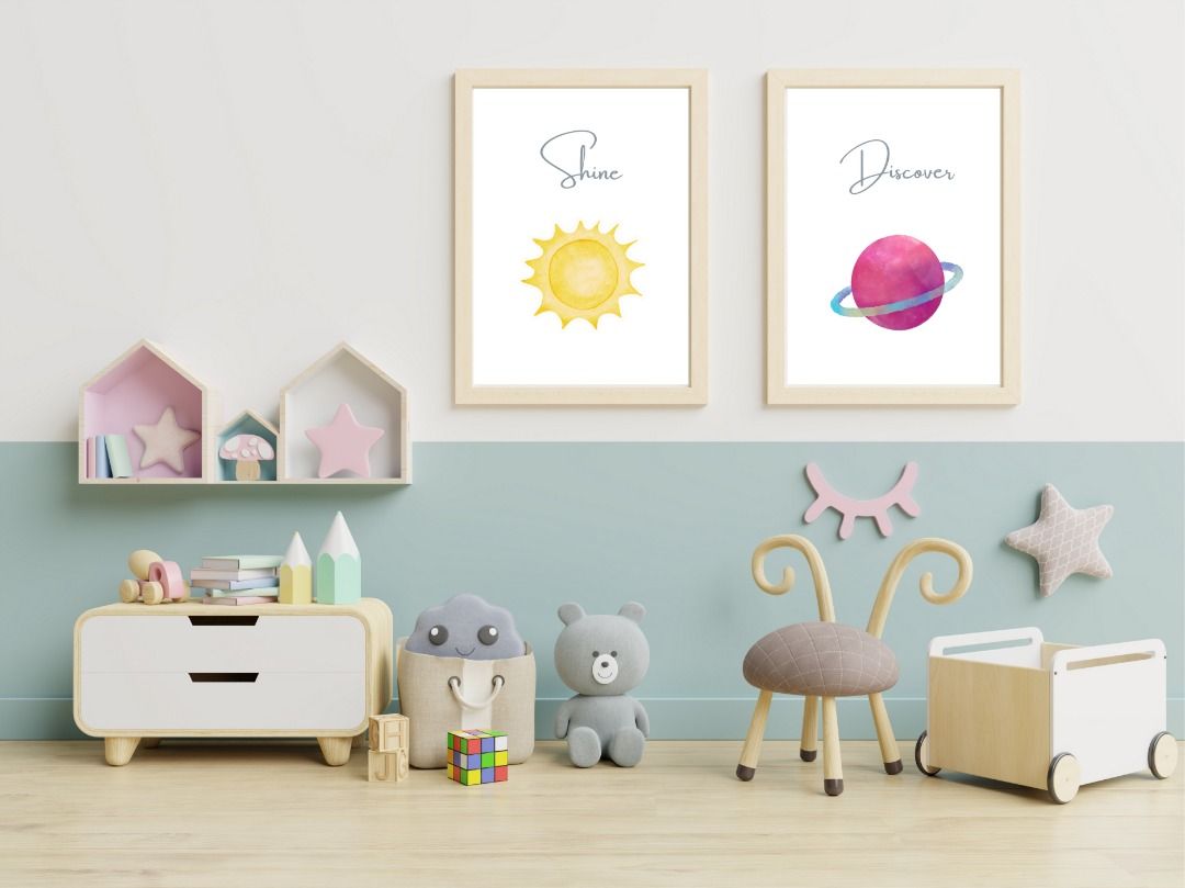 Children's Outer Space Affirmations Set of 6 Printable Posters ...