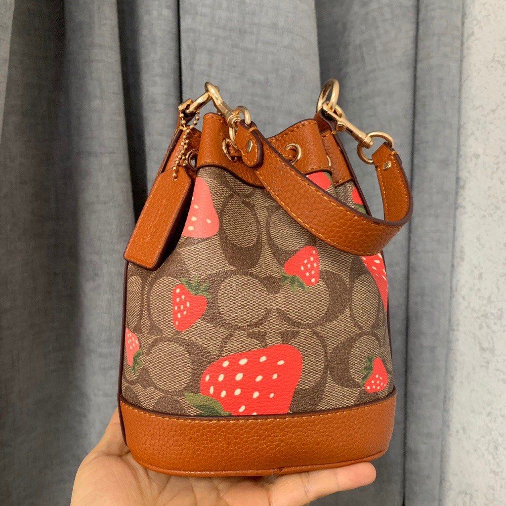 Coach Strawberry Bucket Sling Bag, Women's Fashion, Bags & Wallets ...