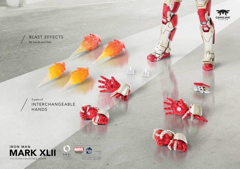 Comicave 1/12比例 超合金 鋼鐵人 MK42 含沙發, 書籍、休閒與玩具, 玩具、公仔、桌遊在旋轉拍賣