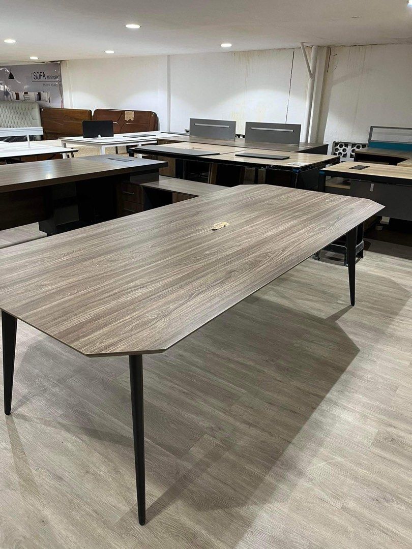 Solid Wood Conference Meeting Long Table Office Table, Furniture & Home ...