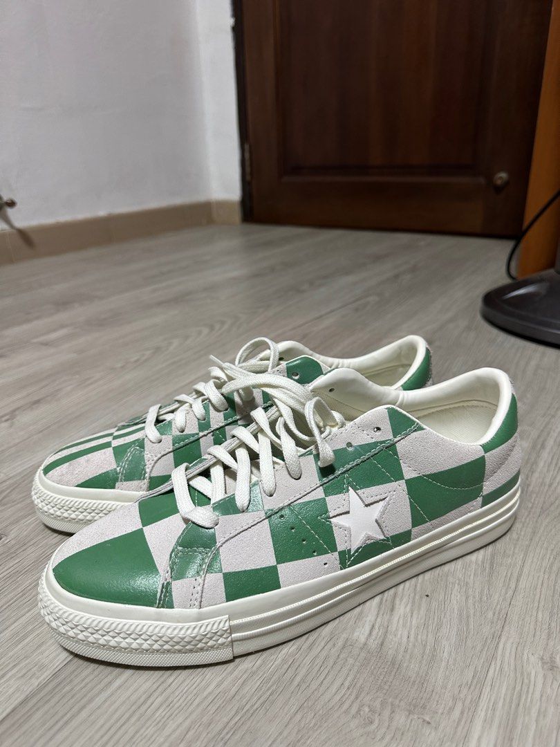 Converse One Star Checkered Green, Men's Fashion, Footwear, Sneakers on ...