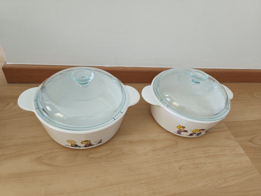 Corningware 2 sets of Casserole 5L - Peanuts limited edition, Furniture ...