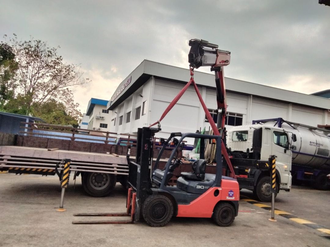 Rental Forklift on site / Forklift Transport / Mobile Crane / Lorry ...
