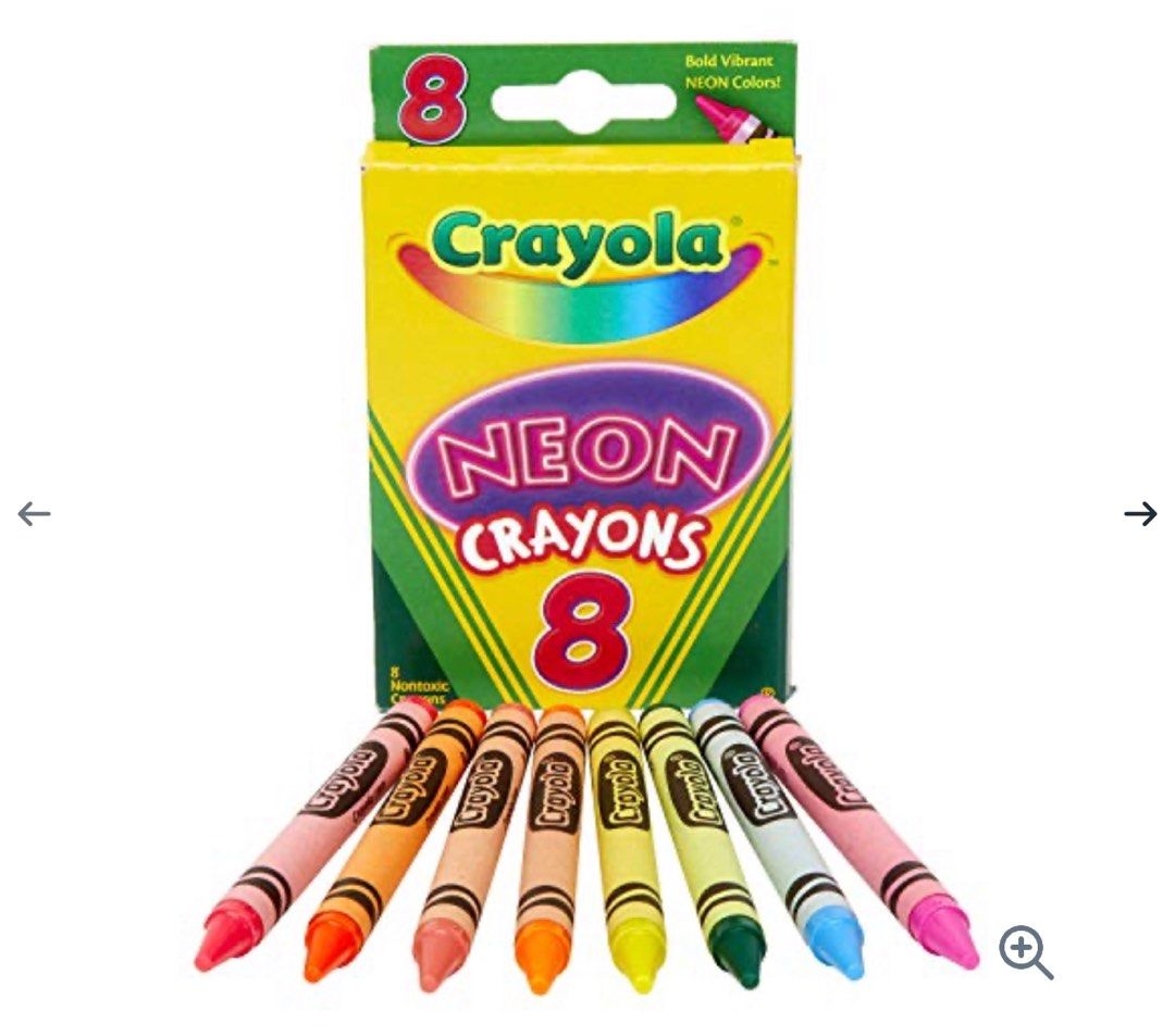 Crayola Neon Crayons in 8, Hobbies & Toys, Stationery & Craft ...