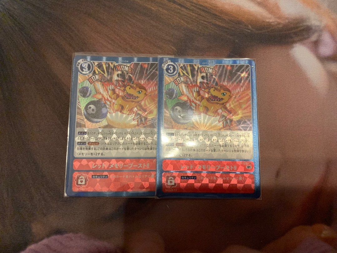 Digimon TCG Red Memory Boost option, Hobbies & Toys, Toys & Games on ...