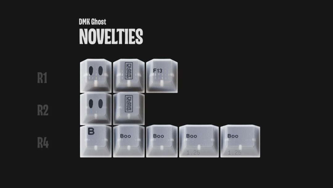 DMK Ghost + Novelties keycaps, Computers & Tech, Parts & Accessories ...