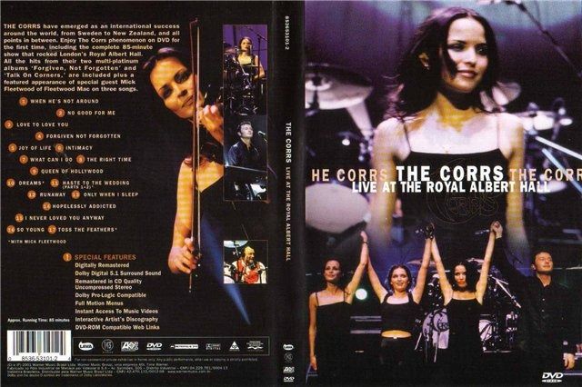 DVD: THE CORRS Live At The Royal Albert Hall (Double-Sided DVD-PAL ...