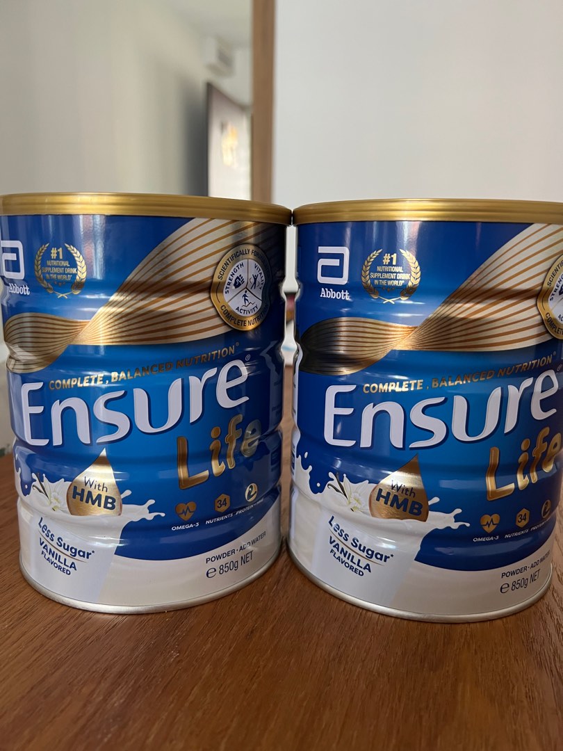 Ensure Life with HMB. Vanilla flavored less sugar 850g, Health ...