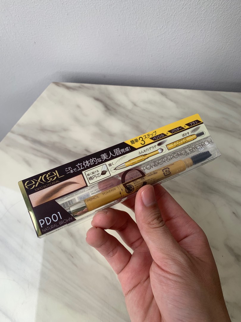 EXCEL Eyebrow Pencil - PD01 (Natural Brown), Beauty & Personal Care ...