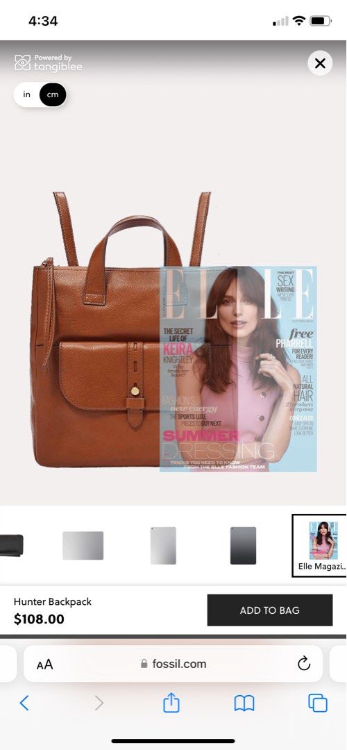 FOSSIL HUNTER BACKPACK Medium Brown on Carousell