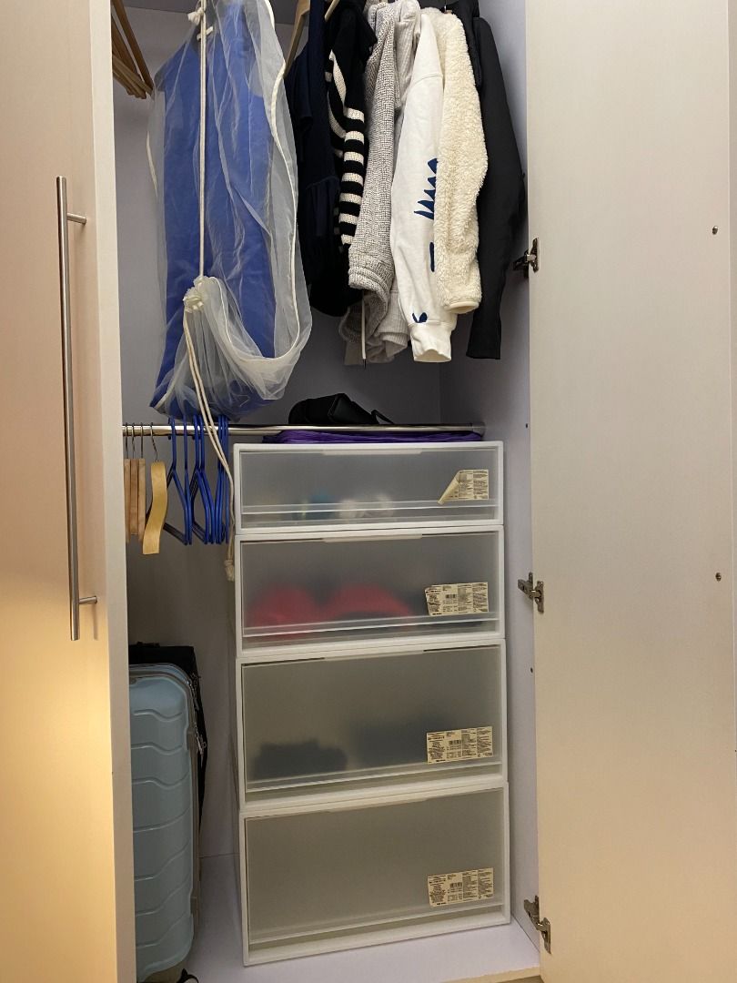 Four (4) MUJI Closet Drawers - PP Wide Drawer - Stackable, 傢俬＆家居, 其他 ...