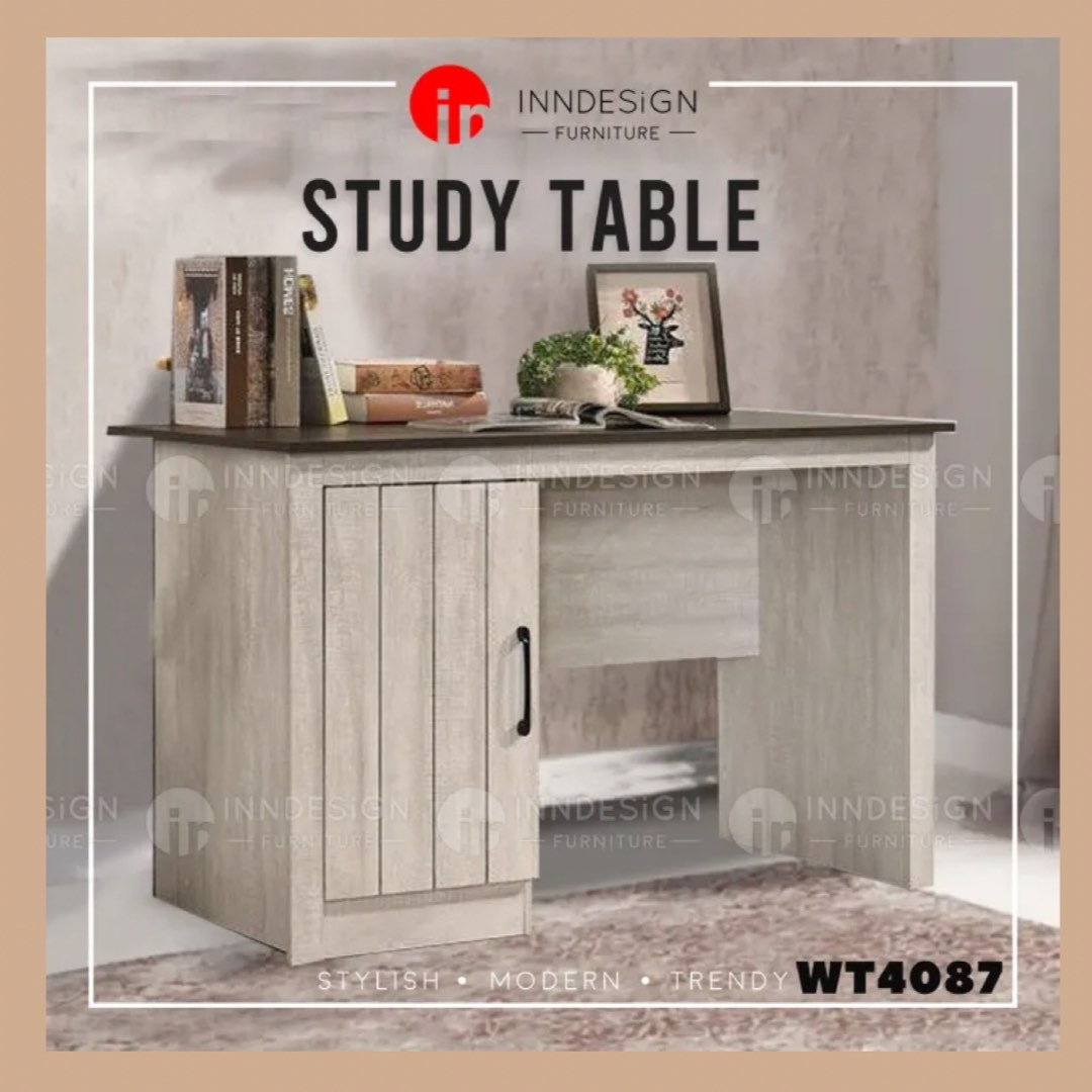 Free delivery study table / fully assembled, Furniture & Home Living ...
