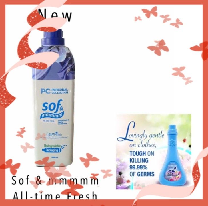 FT Sof & mmmmm fabric conditioner fabcon 1000ml on Carousell