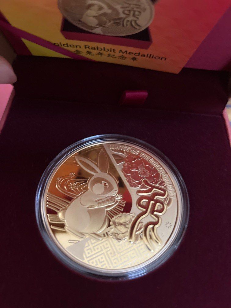 Golden Rabbit Medallion & Prosperity Rabbit Mini Figurine from The ...