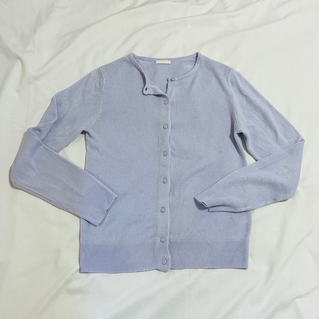 GU Lilac Cardigan, Women's Fashion, Tops, Longsleeves on Carousell