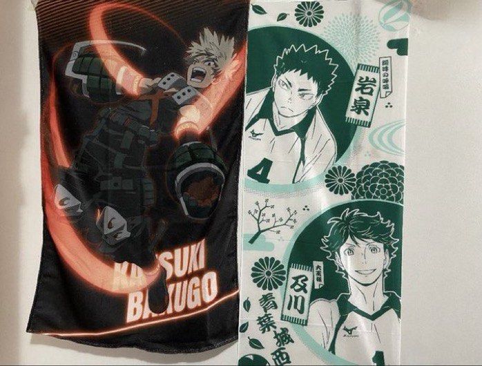 Haikyuu My Hero Academia MHA BNHA cloth Banner Oikawa Bakugo, Hobbies ...