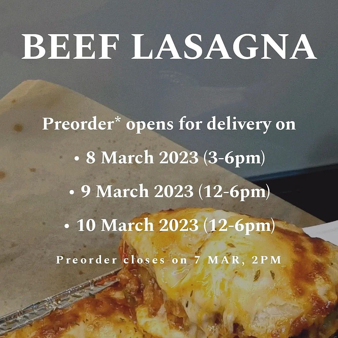 (Halal) Beef Lasagna, Food & Drinks, Homemade Bakes on Carousell