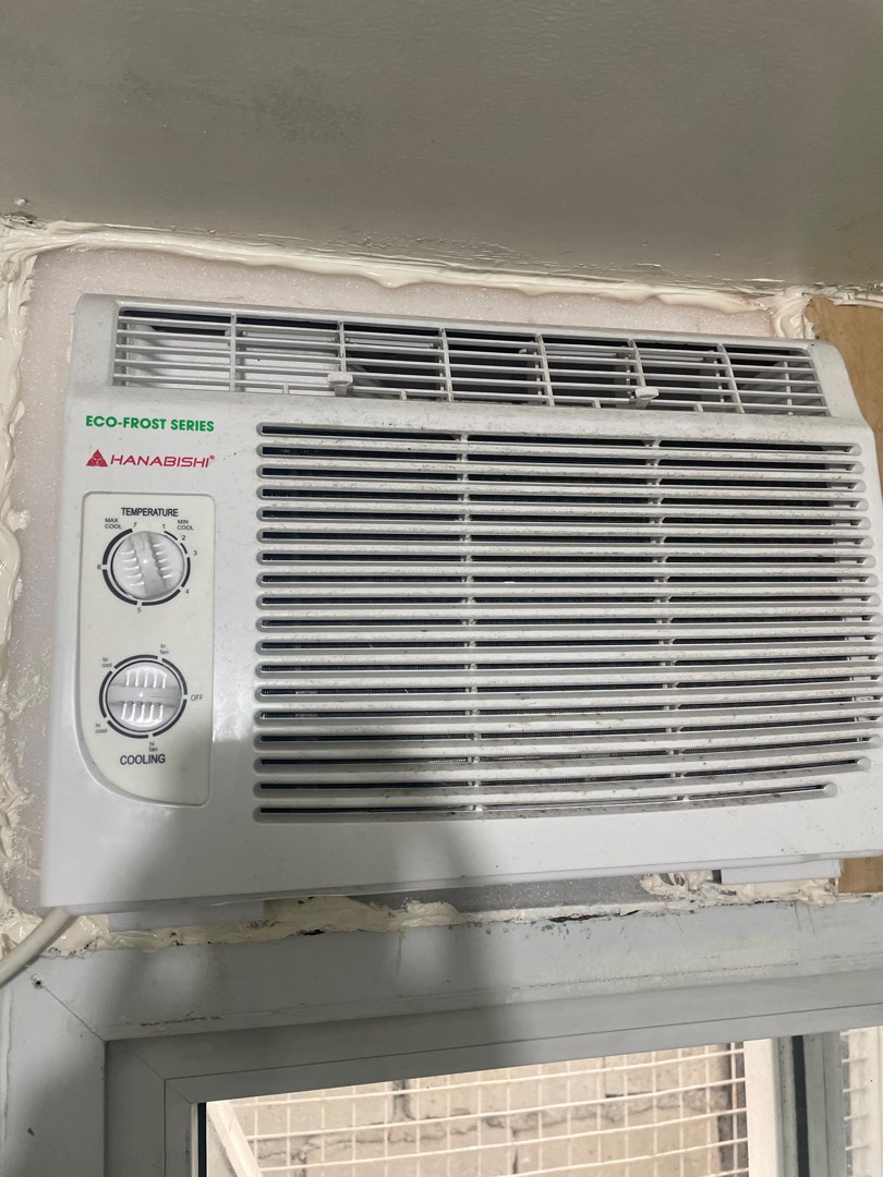 Hanabishi Window Type Aircon 0.6HP, TV & Home Appliances, Air ...
