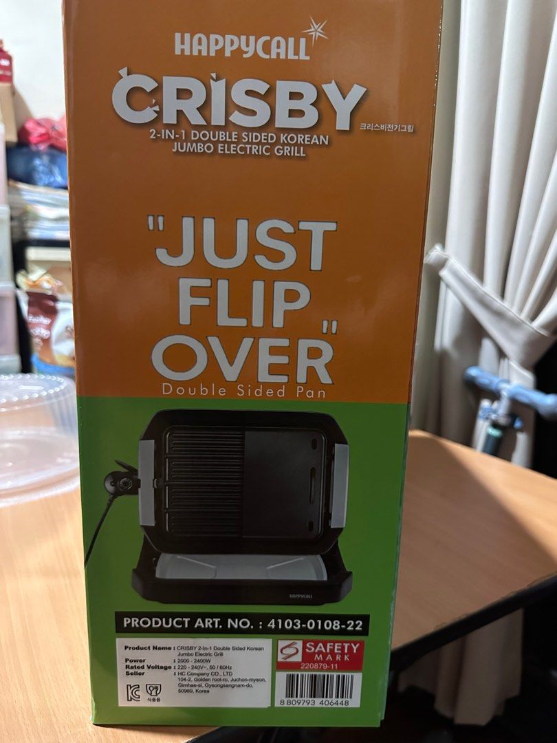 Happy call crispy double sided Korean jumbo electric grill, TV & Home ...