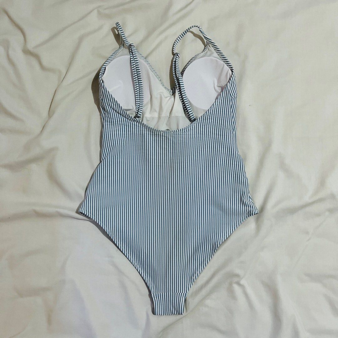 H&M One Piece Stripe Swimsuit on Carousell