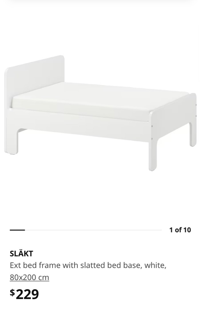 IKEA Slakt extendable Helper bed, Furniture & Home Living, Furniture ...