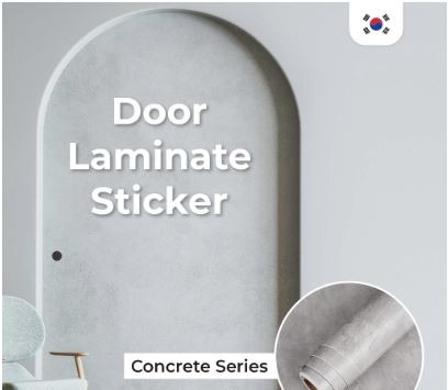 Infeel korean laminate sticker hdb bto door concrete wallpaper self ...