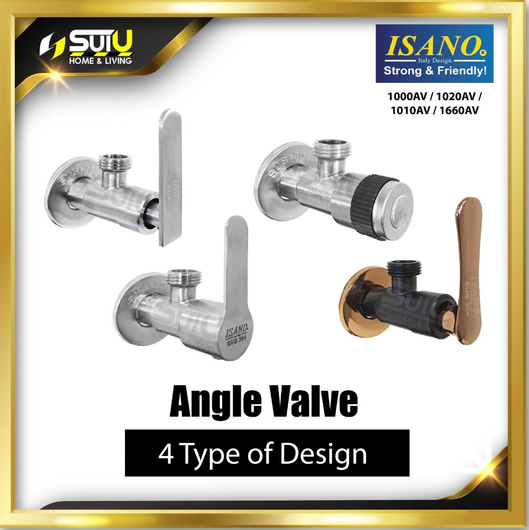 ISANO 1020AV SUS 304 Stainless Steel Angle Valve / Faucet, Furniture ...