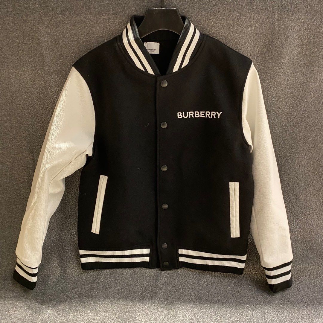 Jacket varsity burberry london, Barang Mewah, Pakaian di Carousell
