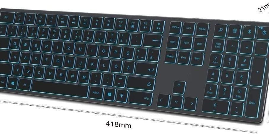 Jelly Comb Backlit Bluetooth Keyboard rgb 7-Color Ultra Slim ...