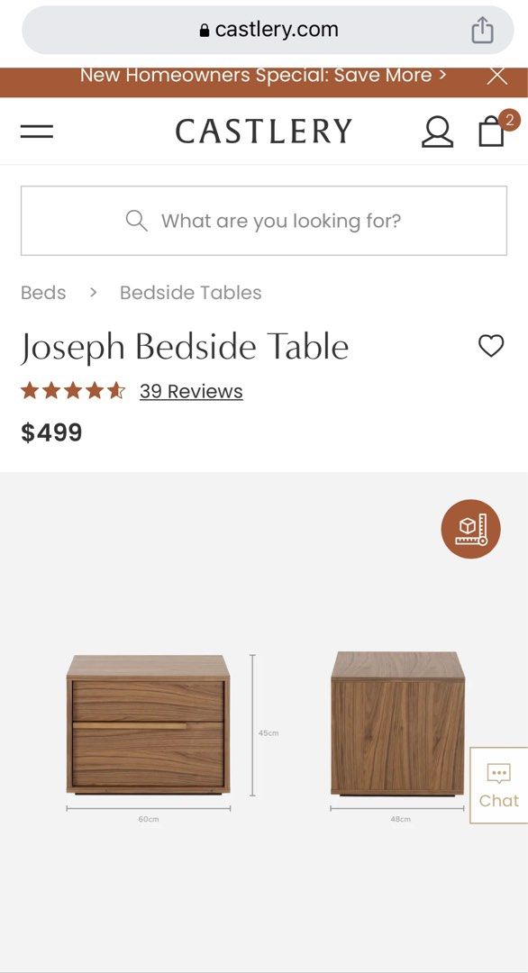 Joseph Bedside Table Set from Castlery, Furniture & Home Living ...