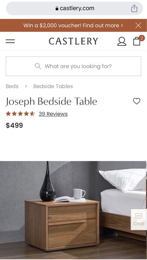 Joseph Bedside Table Set from Castlery, Furniture & Home Living ...