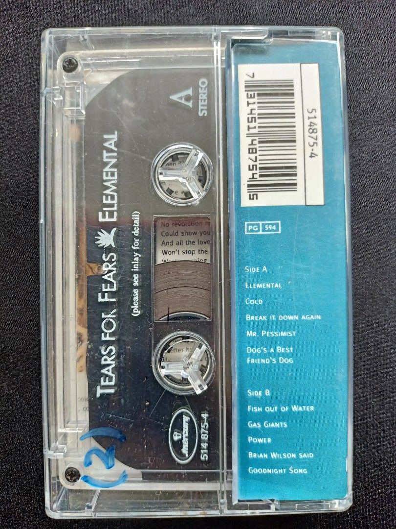 KASET Tears For Fears : elemental, Hobbies & Toys, Music & Media, CDs & DVDs on Carousell